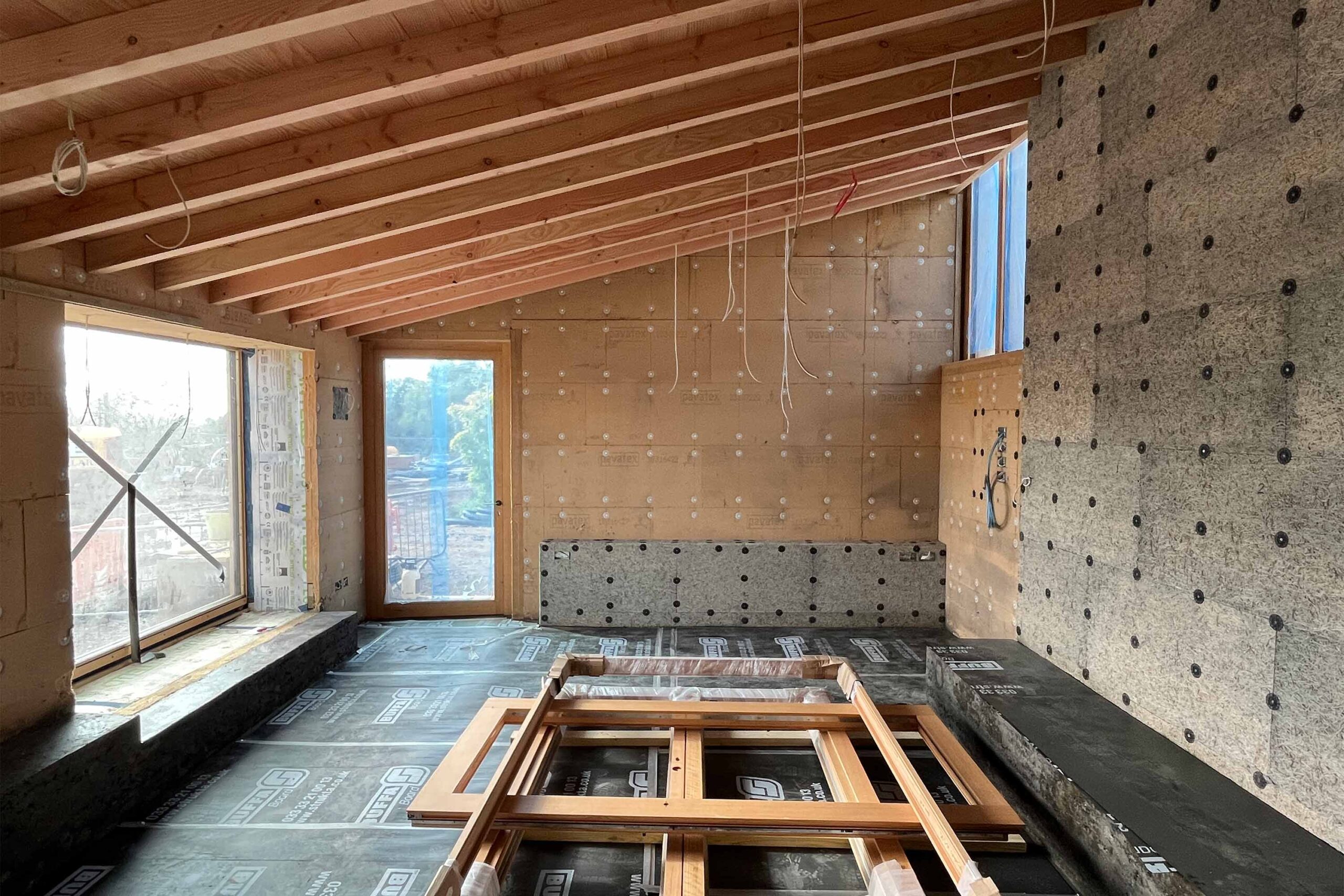 Earth Wall Construction Stripping Forms On Rammed Earth Wall In